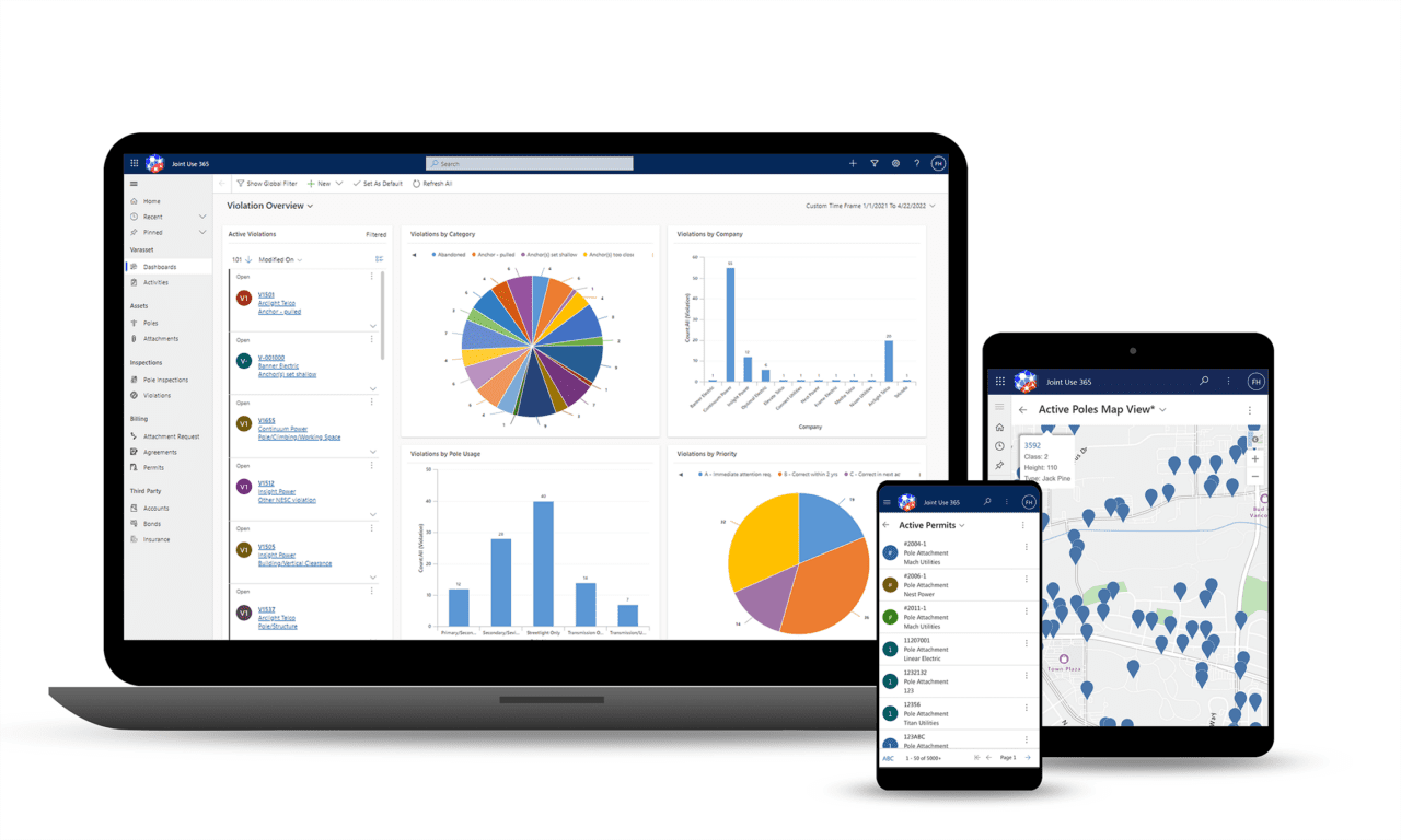 Joint Use 365 Utility Pole Asset Management Software